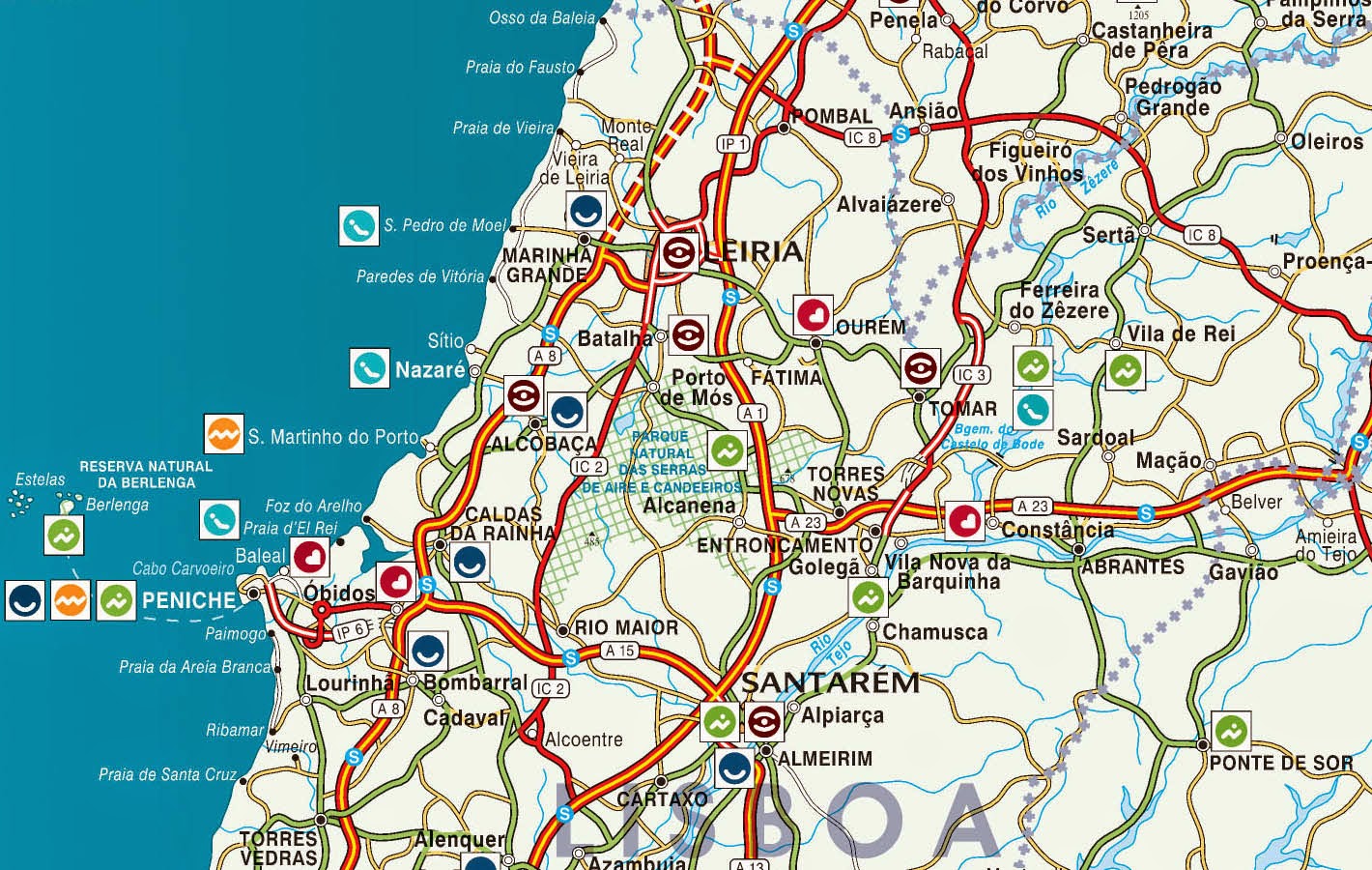Nazare Portugal Mapa - Serunen