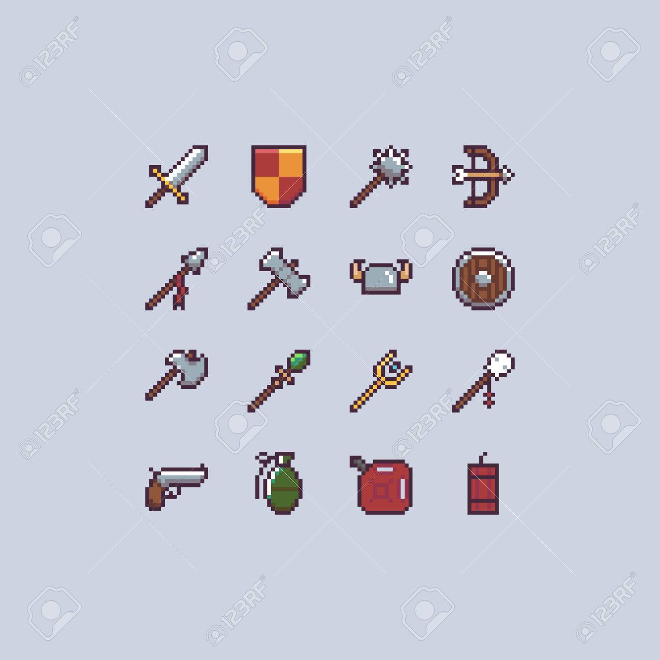 Pixel Art Weapons - Serunen