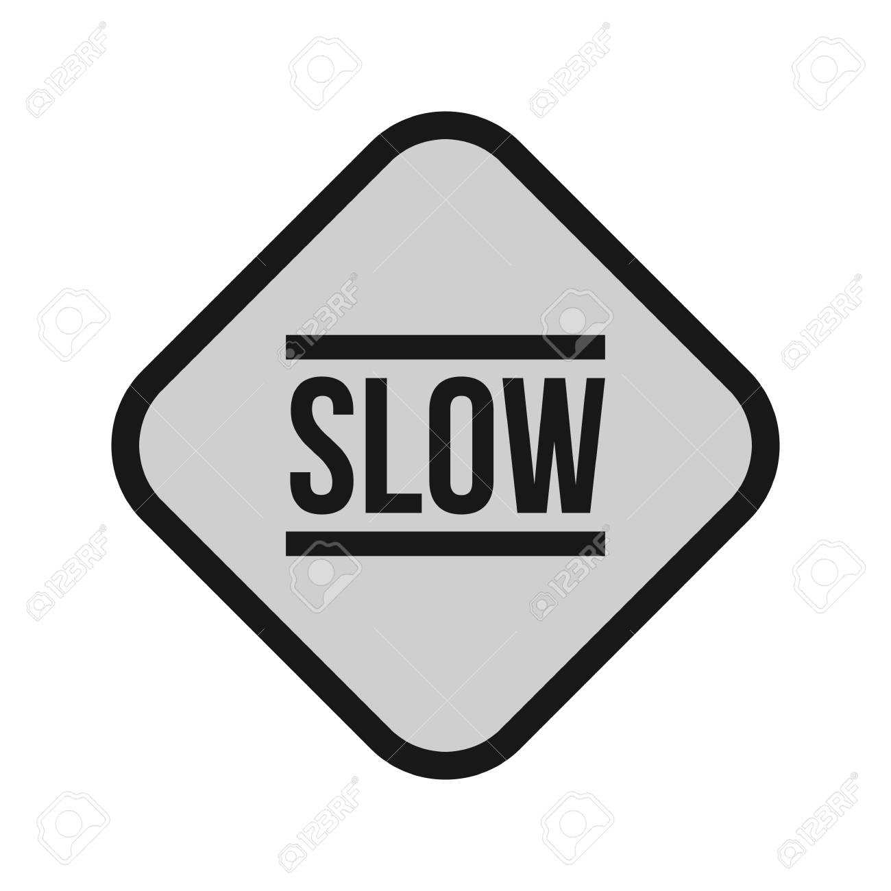 Slow Down Sign Clipart - Serunen